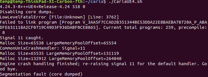 Carla Server Crashes upon load of AD Demo · Issue #321 · carla ...