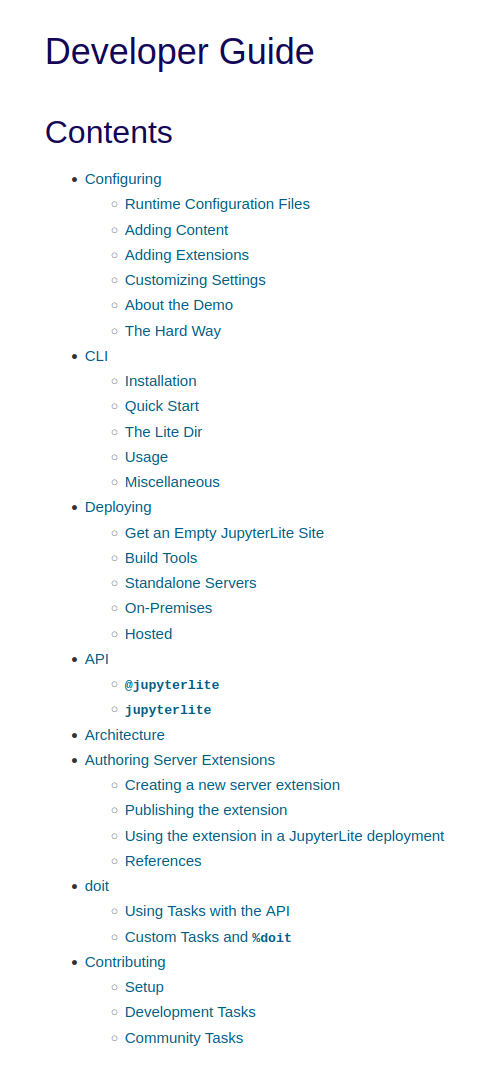 Restructure the documentation · Issue #393 · jupyterlite/jupyterlite · GitHub