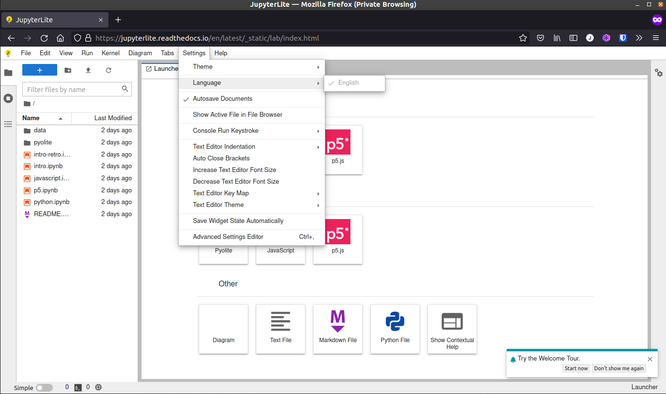 Re-add language packs to the RTD demo site · Issue #529 · jupyterlite ...