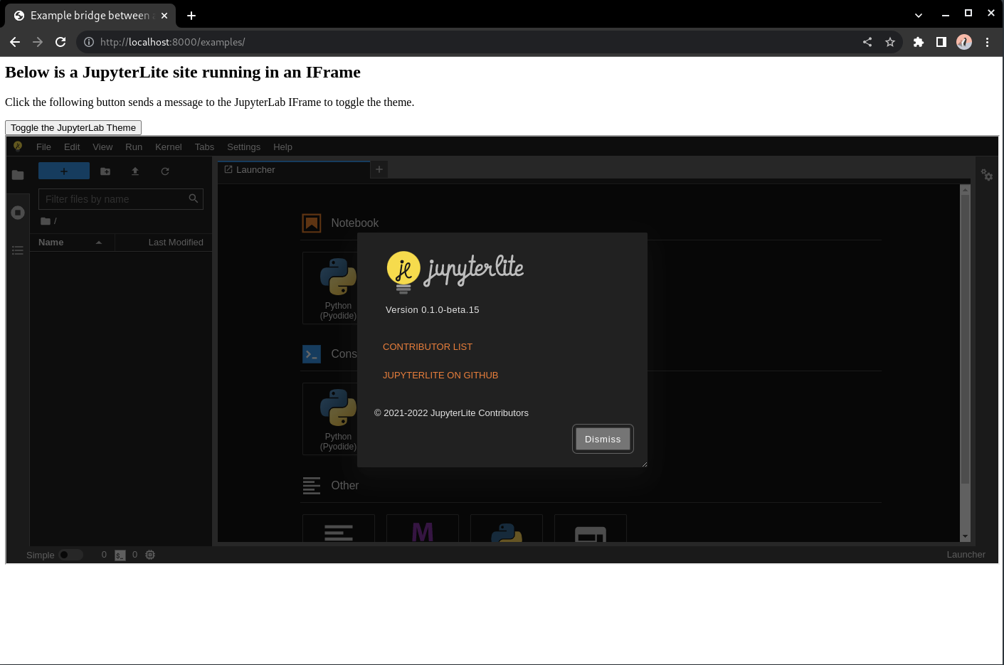 GitHub - jtpio/jupyterlab-iframe-bridge-example: An example bridge ...