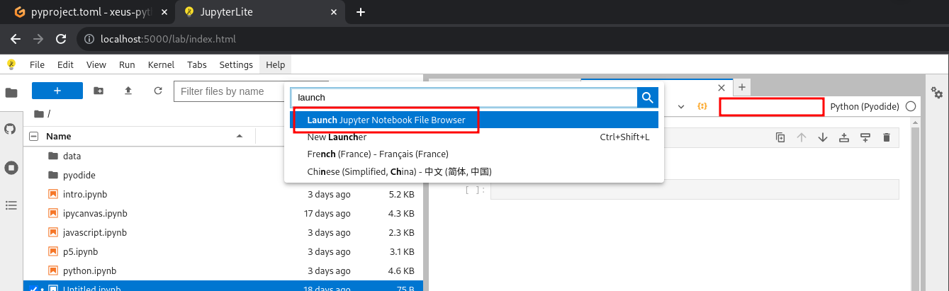 Add Back Launch Jupyter Notebook File Browser Menu Entry · Issue