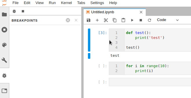 Breakpoints UI · Issue #9109 · jupyterlab/jupyterlab · GitHub