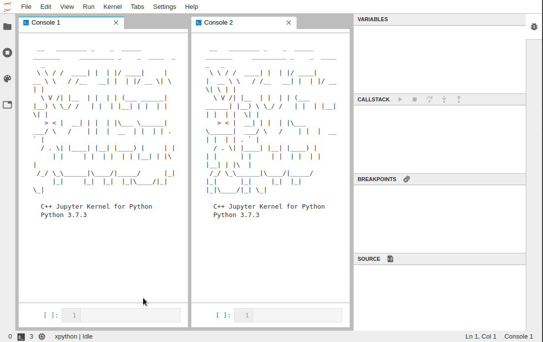 Gutter Click For Split Console Set In Both Gutter · Issue 194 · Jupyterlabdebugger · Github