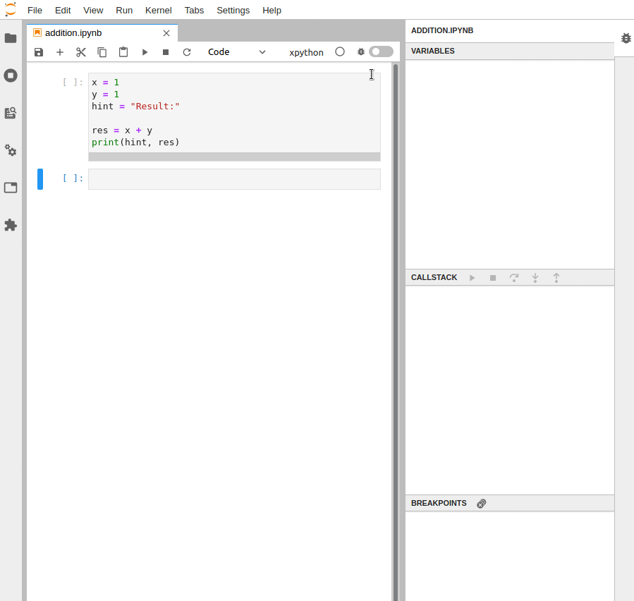Toggle button not shown when switching from "No Kernel" · Issue #346 · jupyterlab/debugger · GitHub
