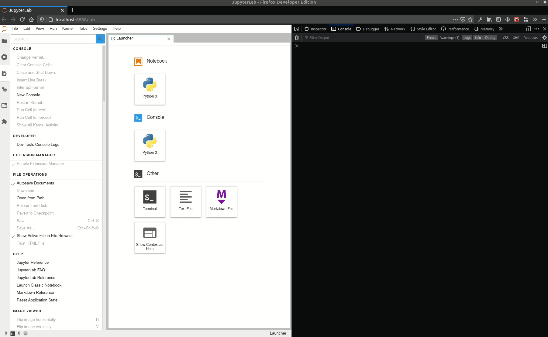 Jupyterlab js logs Npm