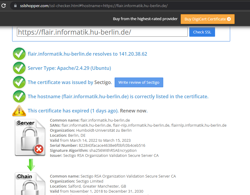 SSL certificate issue with Flair - https://flair.informatik.hu-berlin.de/ · Issue #3152 ...