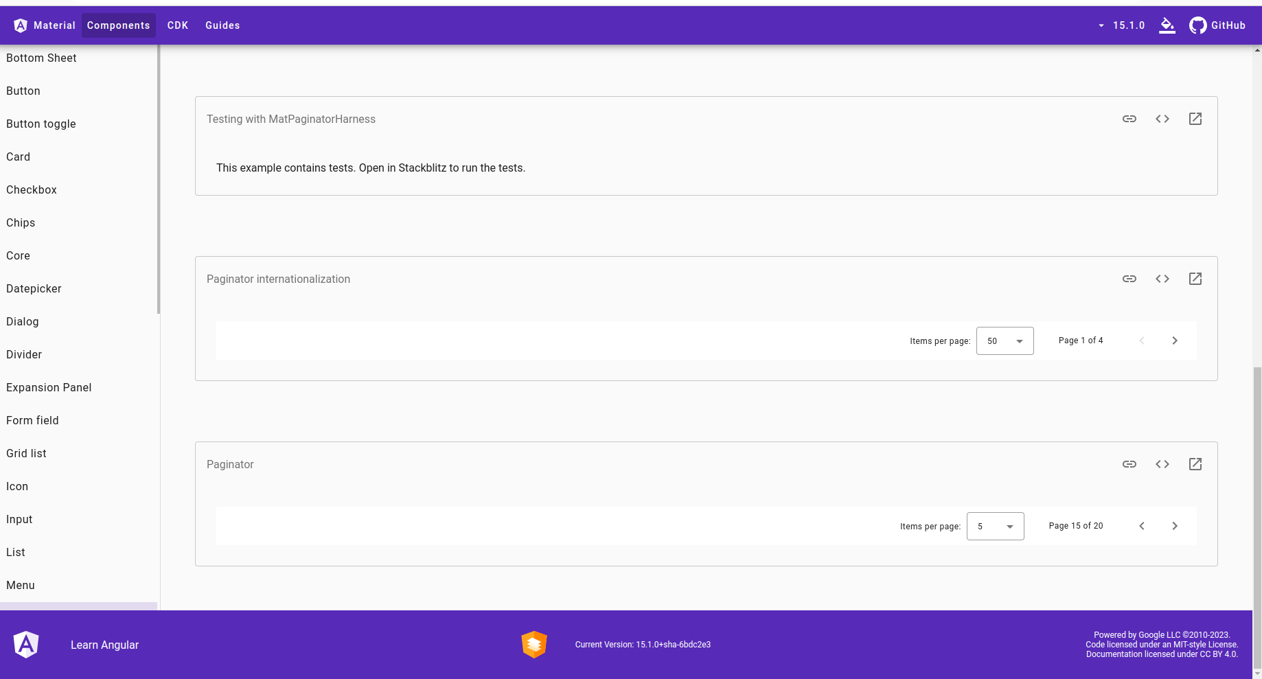 Bug In Mat Pagination · Issue 26417 · Angularcomponents · Github