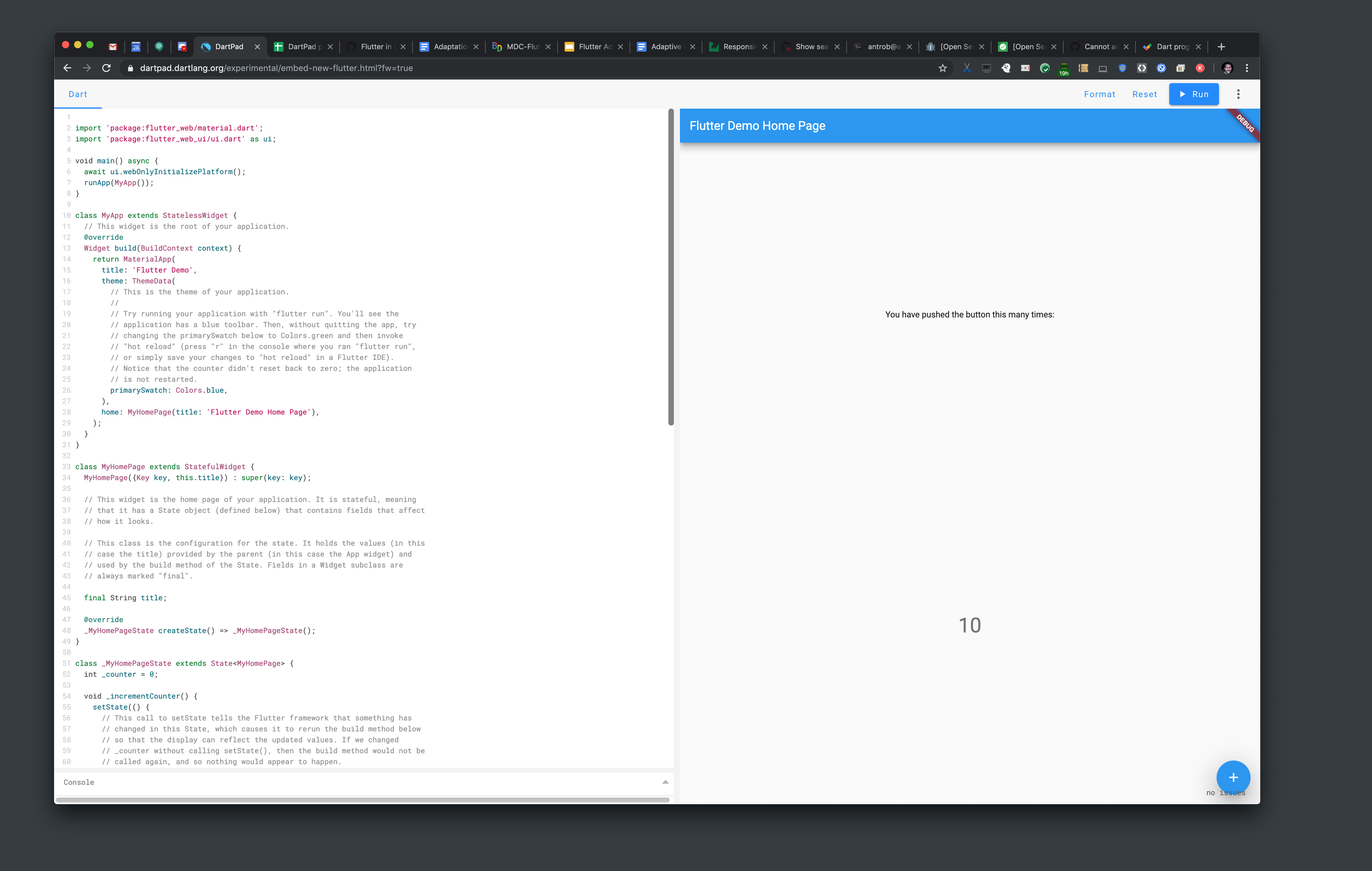 Show Issues Overlay Gets In The Way With The Flutter App Ui · Issue