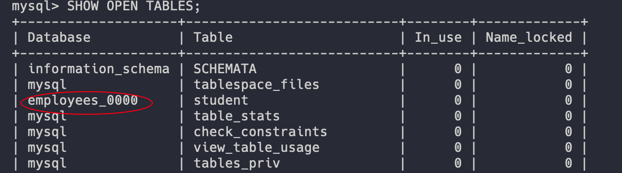[bug]optimize `show Open Tables Xxx` Statment · Issue 676 · Arana Db Arana · Github