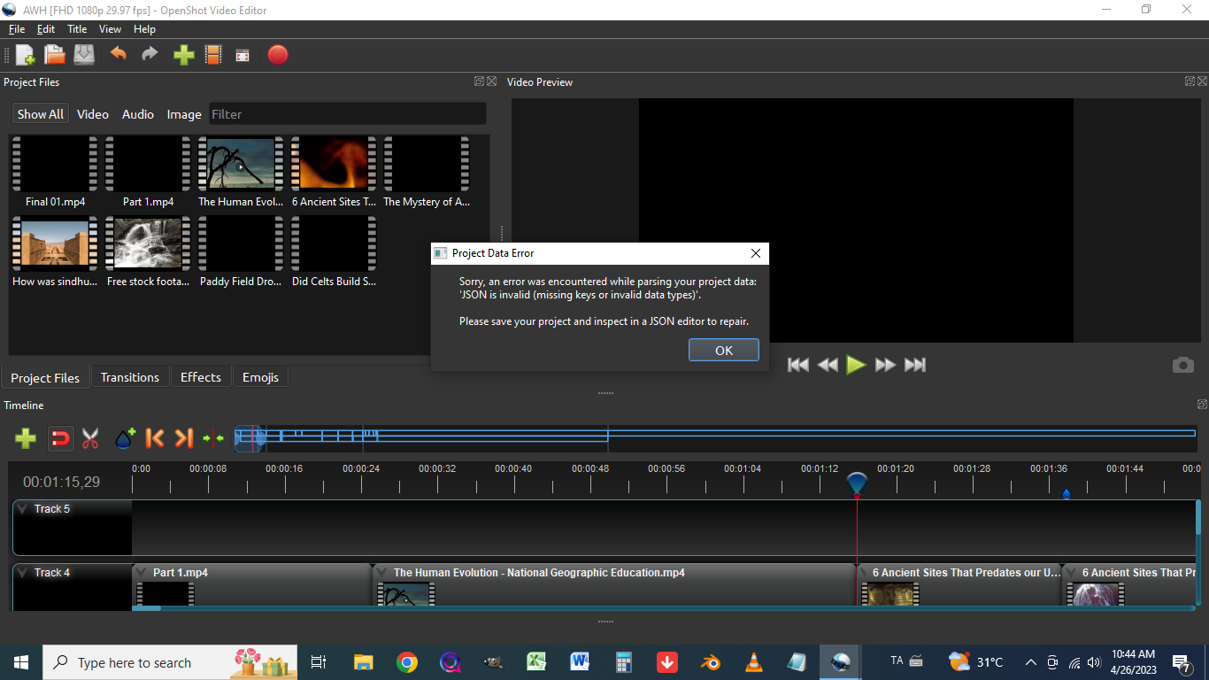 Preview and export options do not work · Issue #5225 · OpenShot/openshot-qt · GitHub