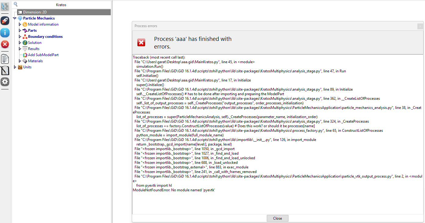 [mpm] Missing Dependency Pyevtk · Issue 10907 · Kratosmultiphysics Kratos · Github