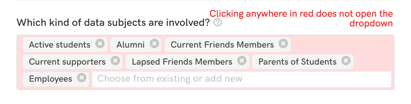 Taginput should open clicking anywhere within container · Issue #1286 · buefy/buefy · GitHub
