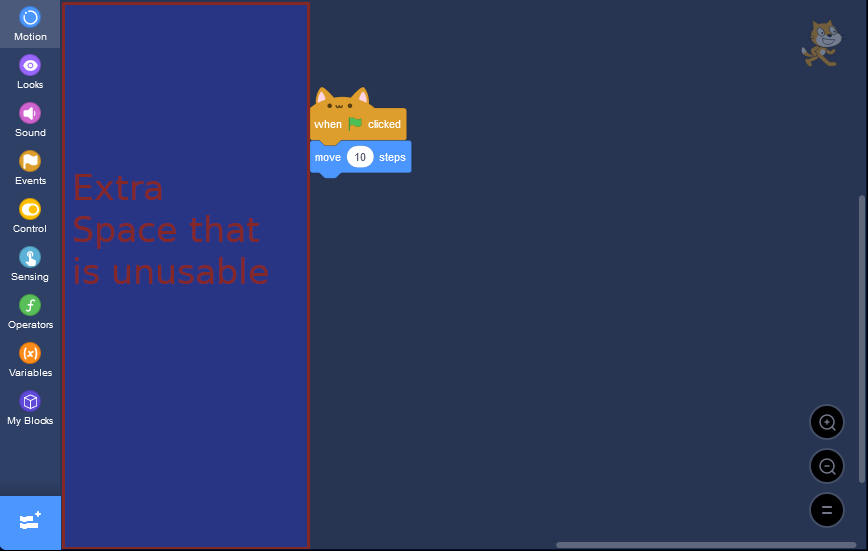 Extra space can not be utilized when "auto hide block palette" is set to Category click · Issue ...