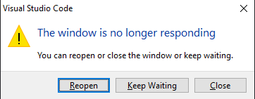 Window stops working. · Issue #103698 · microsoft/vscode · GitHub