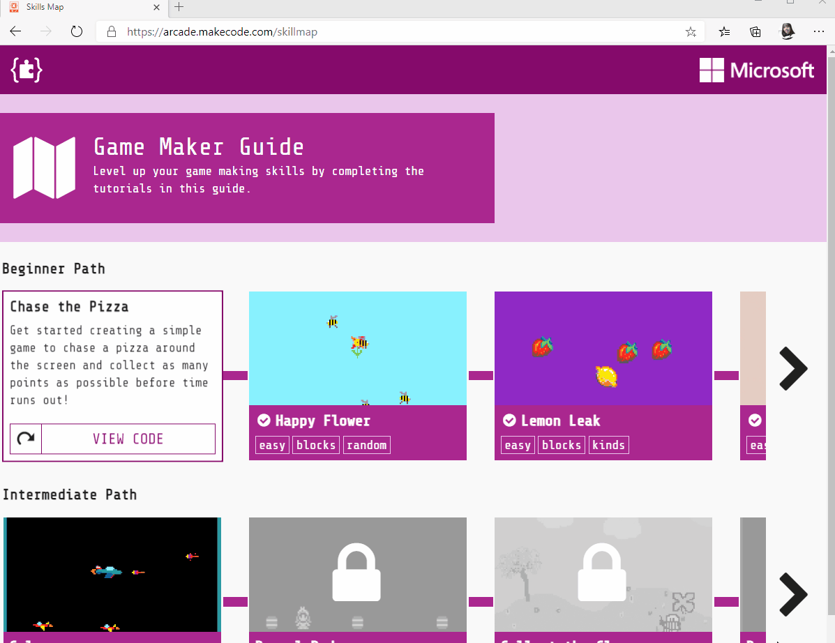 skills map : No response when clicking next until the end in edge · Issue #2596 · microsoft/pxt ...