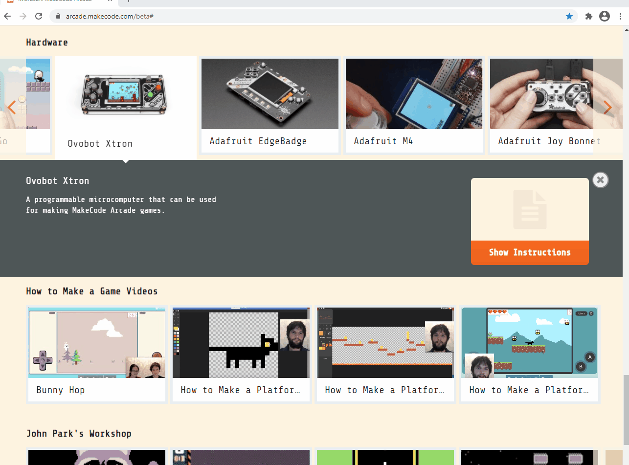 “Ovobot Xtron” can't open · Issue #3177 · microsoft/pxt-arcade · GitHub