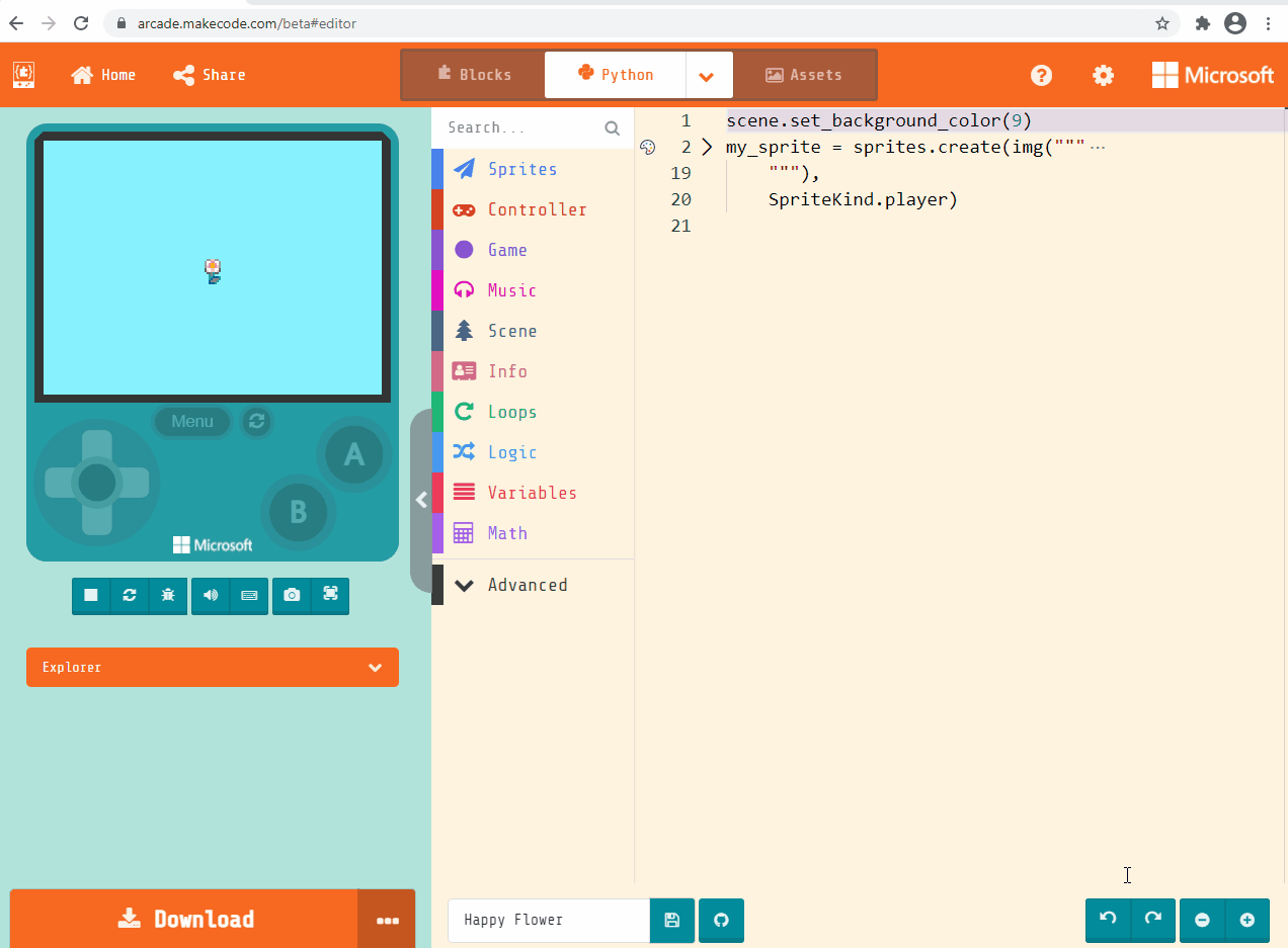 Python: No intellisense when typing my_sprite. · Issue #3379 · microsoft/pxt-arcade · GitHub