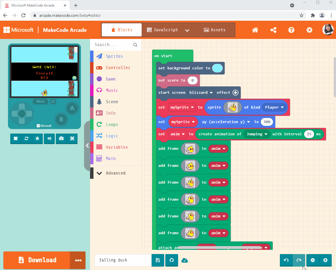 Assets editor switching to Python editor failed · Issue #3698 · microsoft/pxt-arcade · GitHub