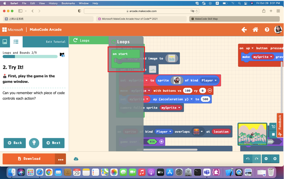 Leaps and Bounds: Only "on start" block in the toolbox on Mac · Issue #4251 · microsoft/pxt ...