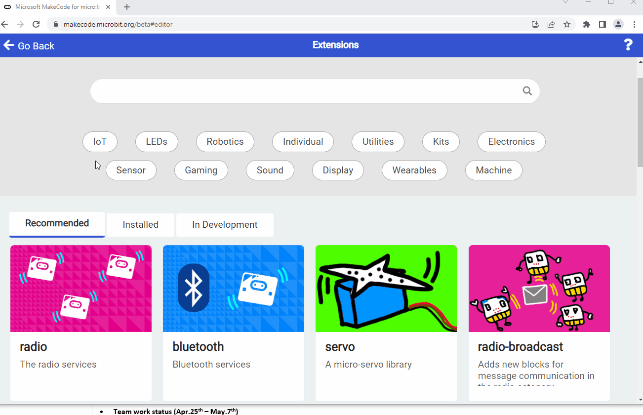 How to search extension in the specific tag? · Issue #4624 · microsoft/pxt-microbit · GitHub