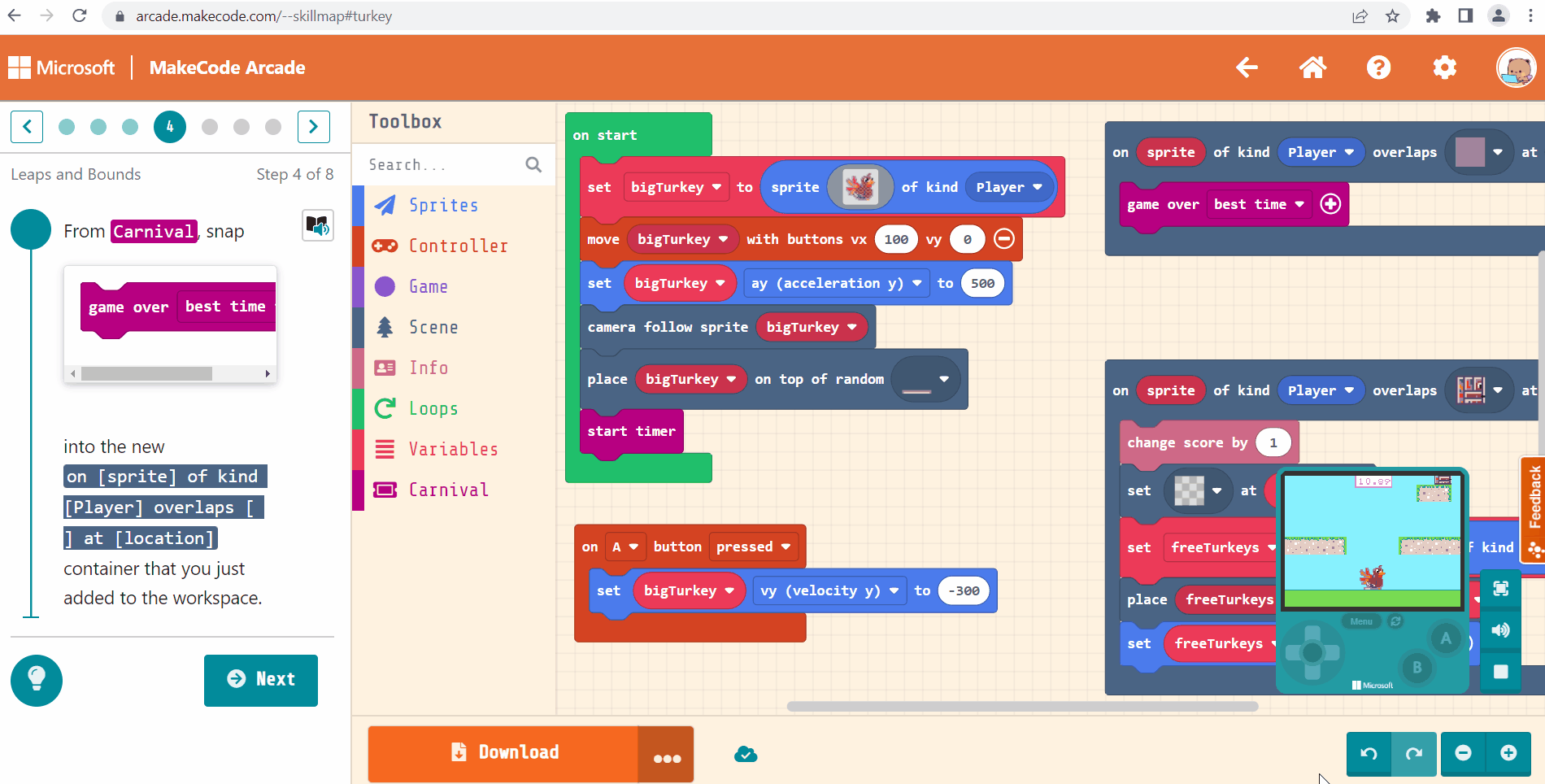 Lack the help doc for Carnival block · Issue #5380 · microsoft/pxt-arcade · GitHub