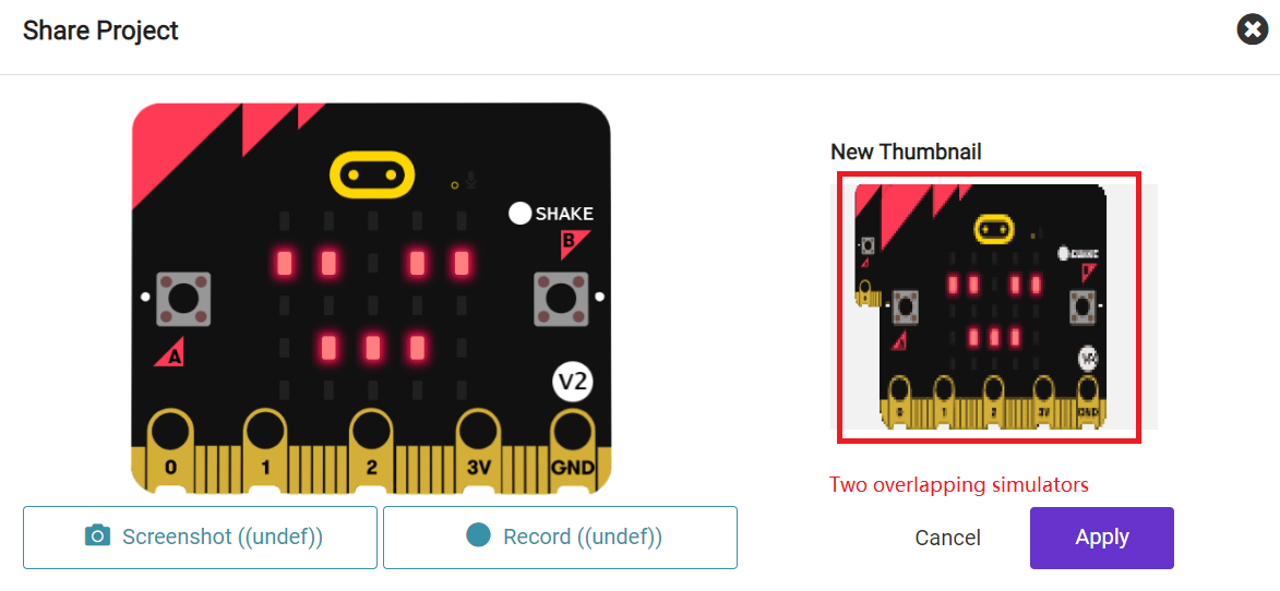 Two overlapping simulators show if you update a new thumbnail · Issue #4988 · microsoft/pxt ...
