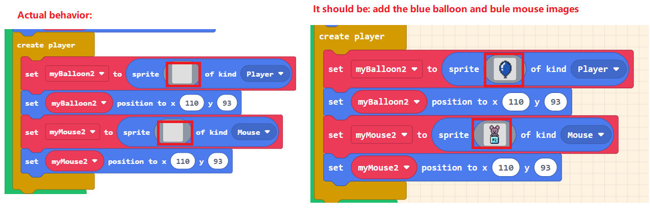 Two Player Party “: Block of hint for step2 needs update · Issue #5898 · microsoft/pxt-arcade ...