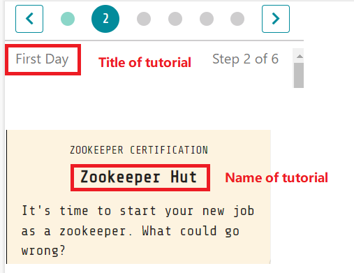 Title of "Zookeeper Hut" in tutorial becomes "First Day" · Issue #5903 · microsoft/pxt-arcade ...