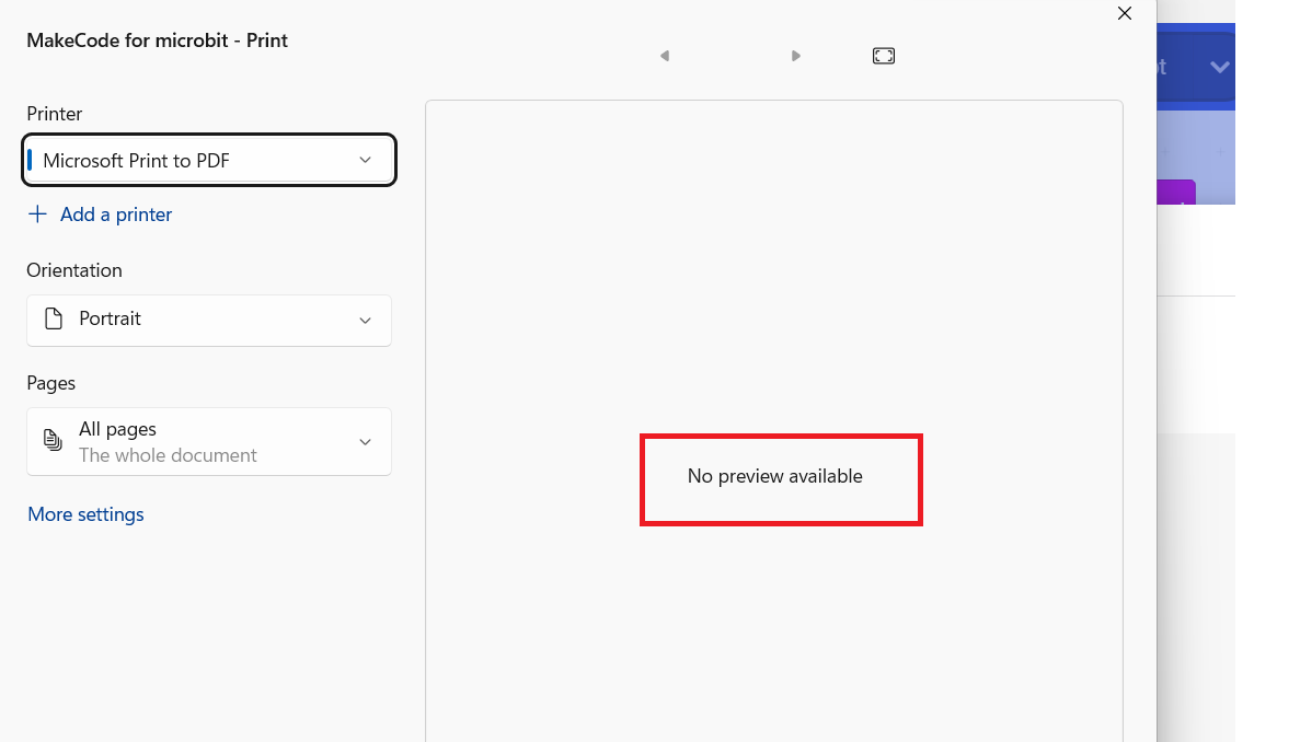 No Preview Available If Printing In Offline App · Issue 5299 · Microsoftpxt Microbit · Github 2112