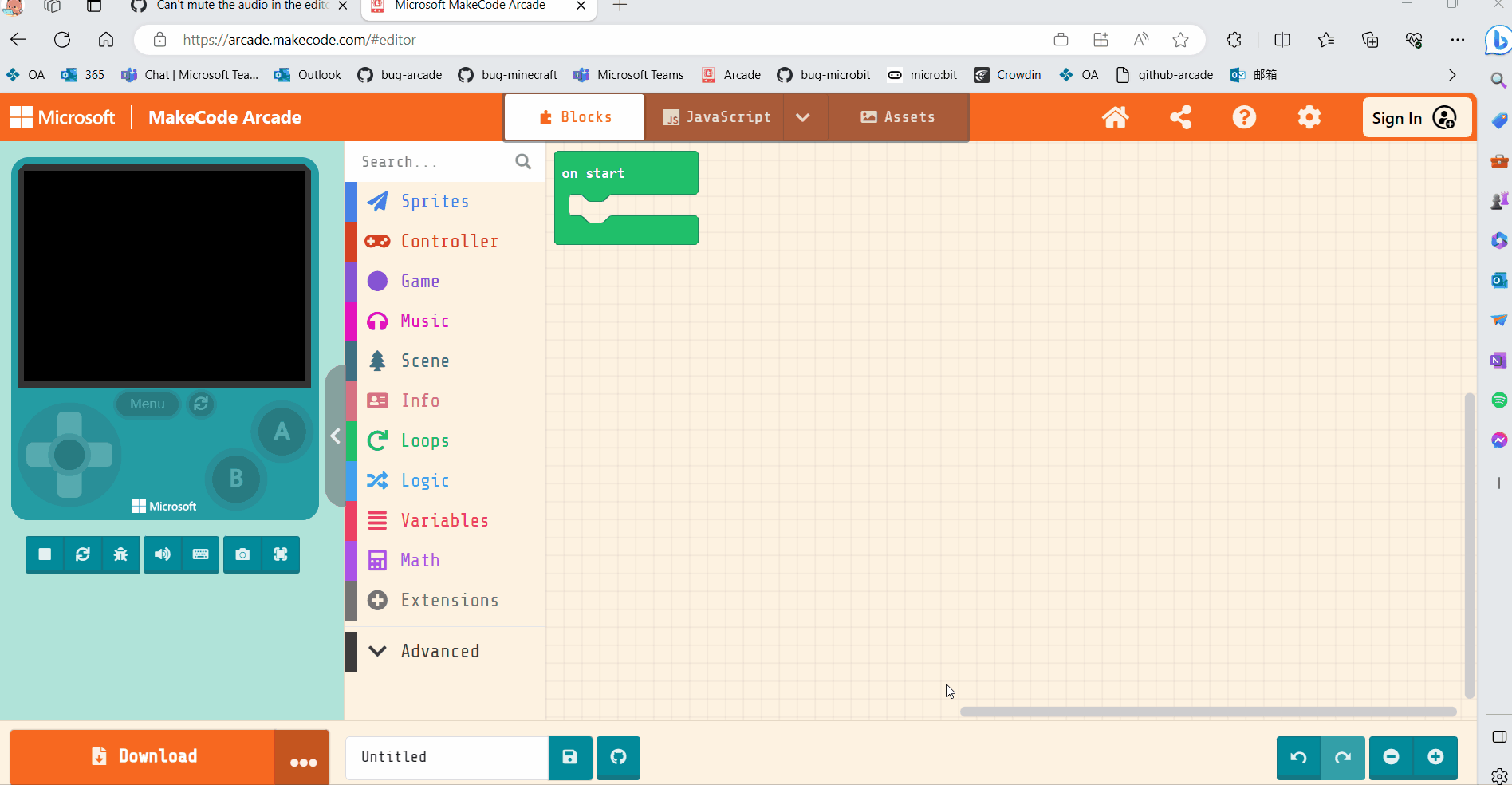 Can't mute the audio in the editor · Issue #5975 · microsoft/pxt-arcade · GitHub