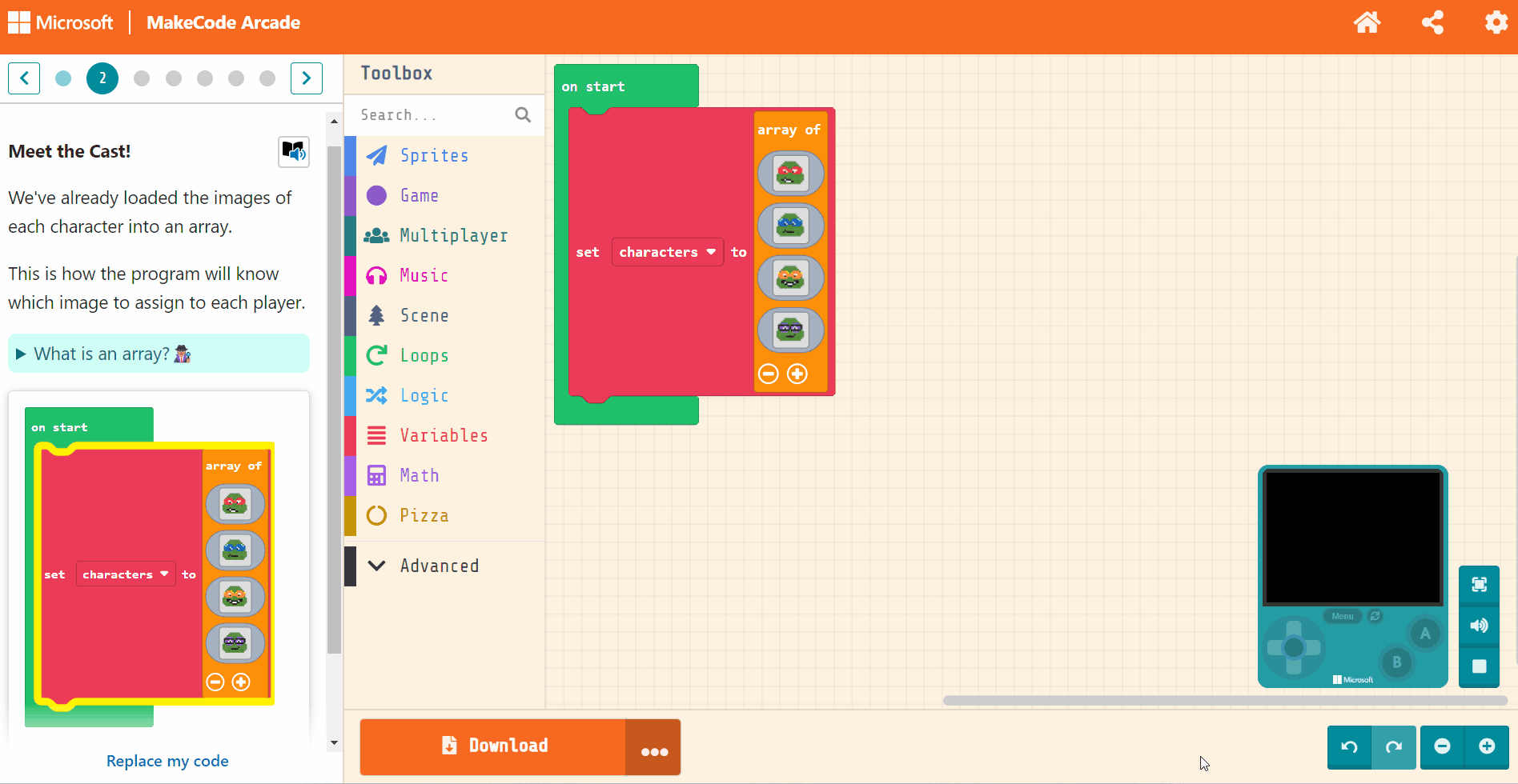 Offline build: Unable to move the scrollbar of the block in the tutorial "Pizza Party" · Issue ...