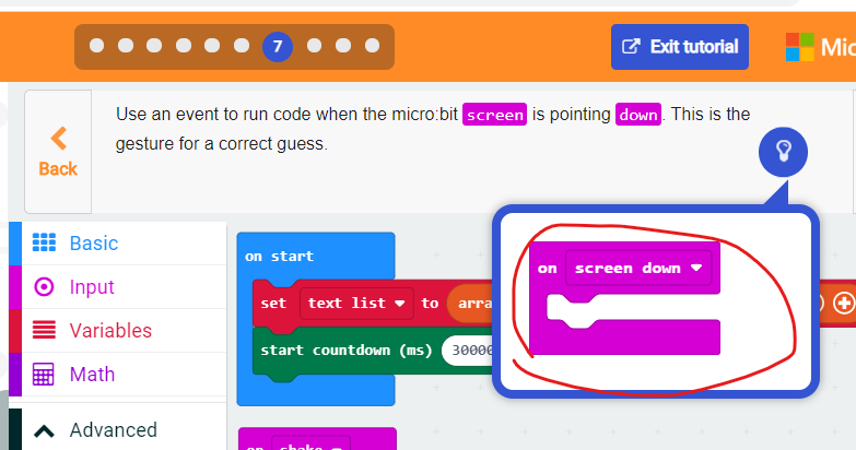 Lack of the on logo up block on tutorial Heads Guess · Issue #2767 · microsoft/pxt-microbit · GitHub