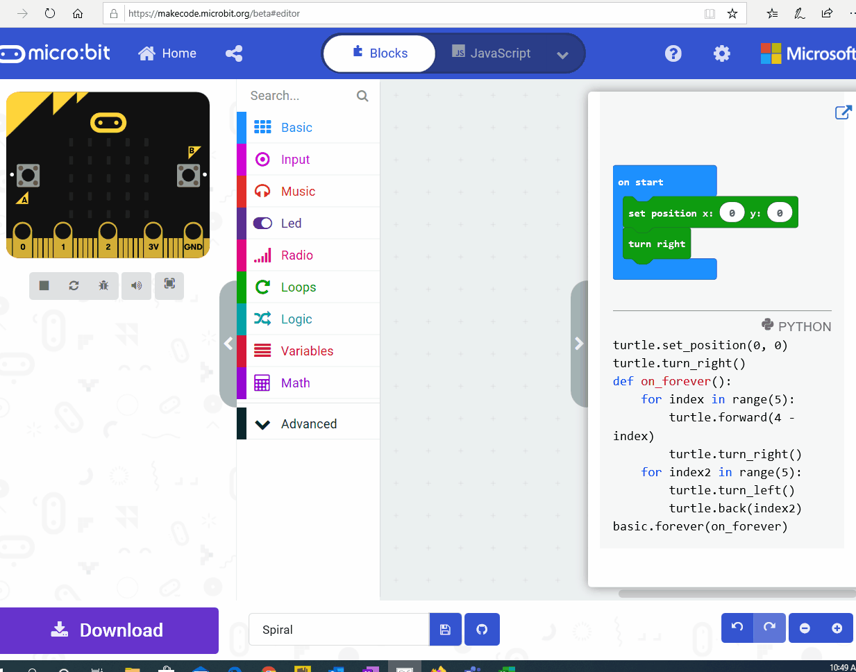 Code grayed out when selected JavaScript editor · Issue #2890 · microsoft/pxt-microbit · GitHub