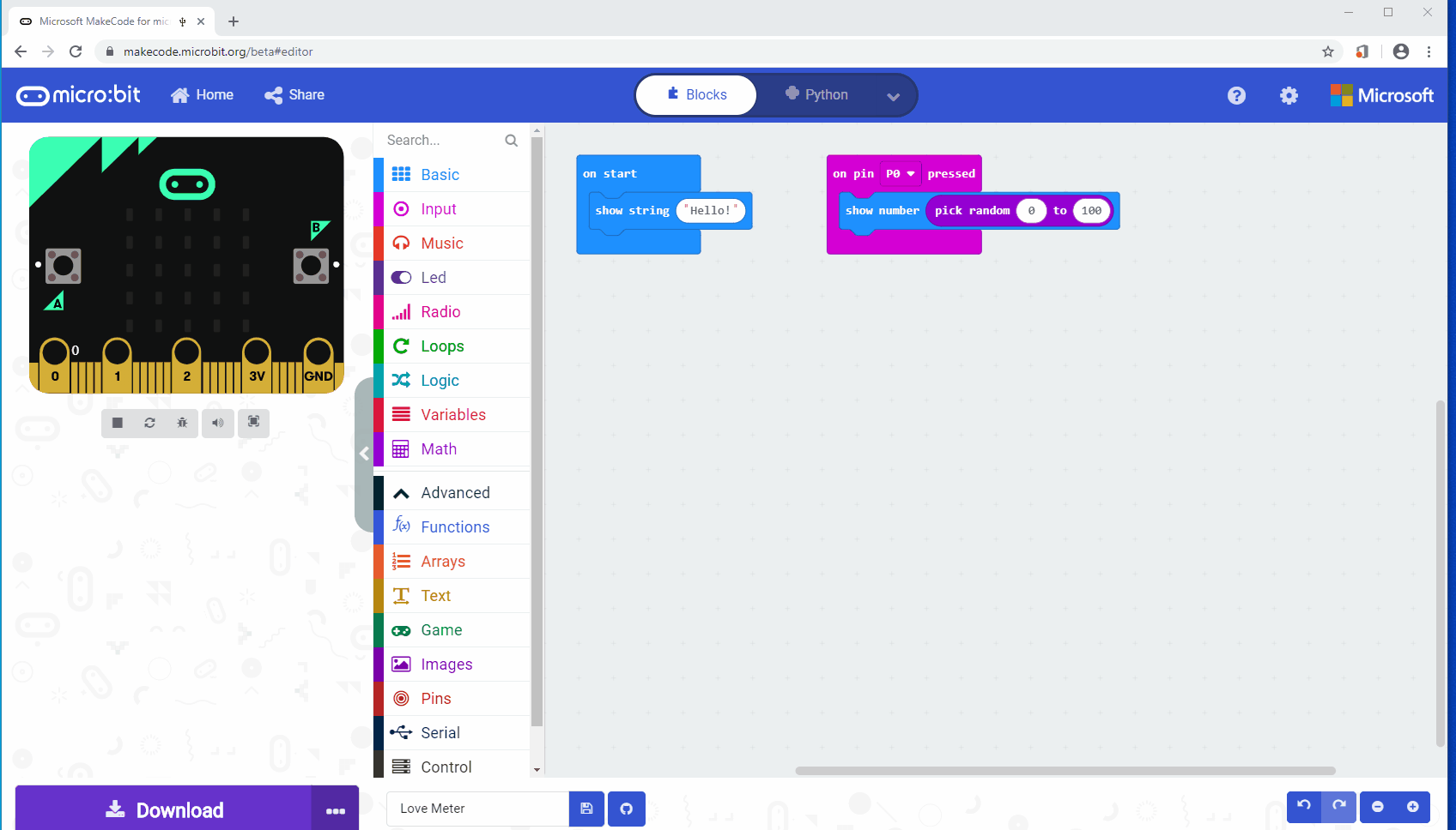 Pick random doesn't show when opening published project · Issue #3081 · microsoft/pxt-microbit ...