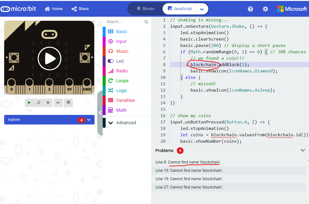 Code Error In Microcoin · Issue 3091 · Microsoftpxt Microbit · Github