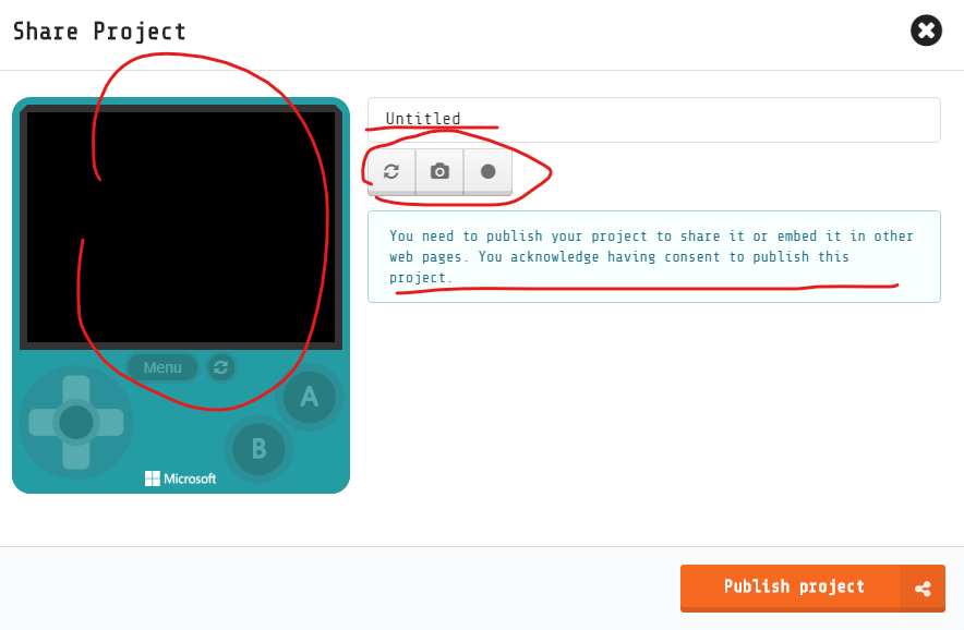 iPad: "Publish project" interface is different from windows in "Chase the pizza" · Issue #2092 ...