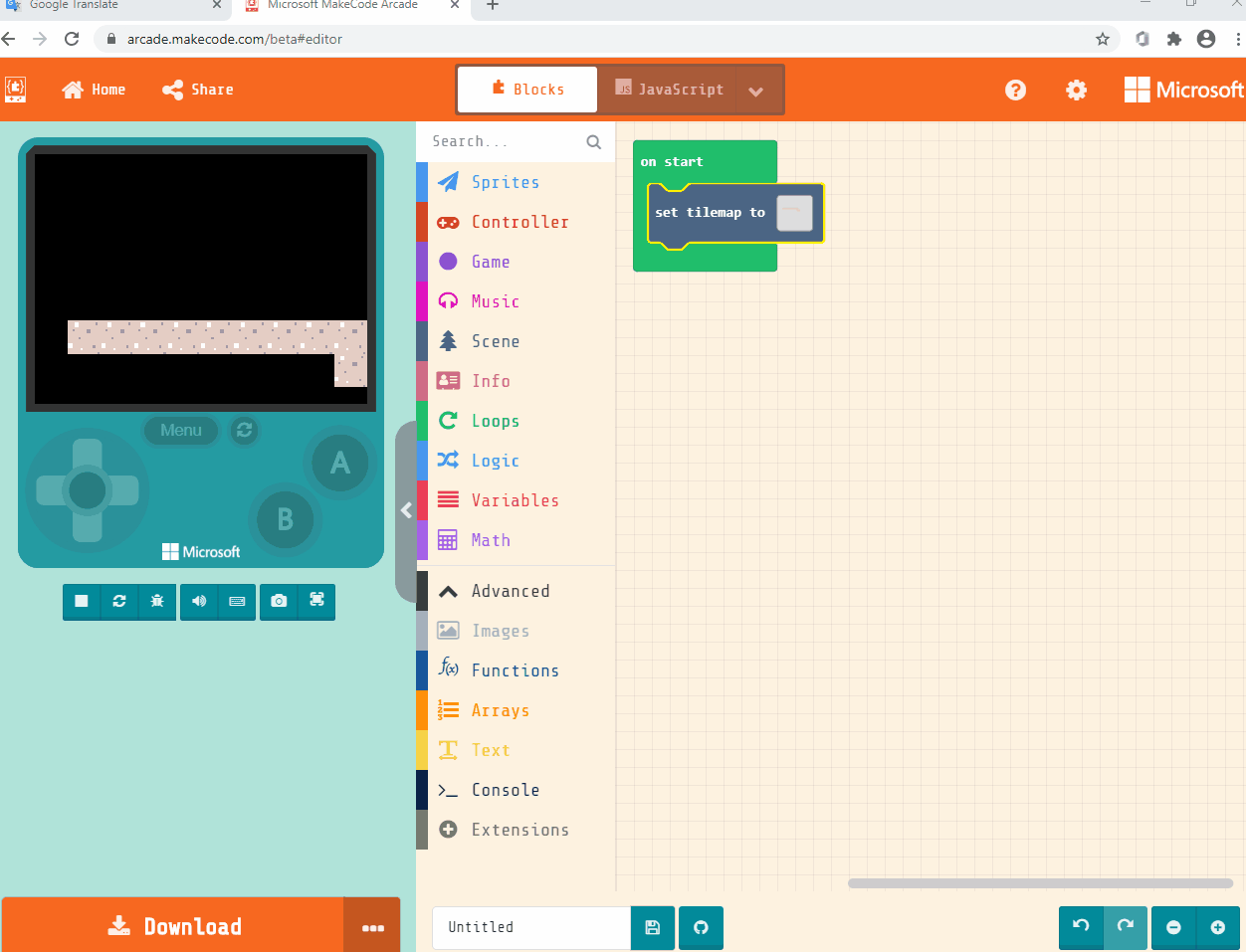 Set_tilemap error when switching to python editor · Issue #2146 · microsoft/pxt-arcade · GitHub