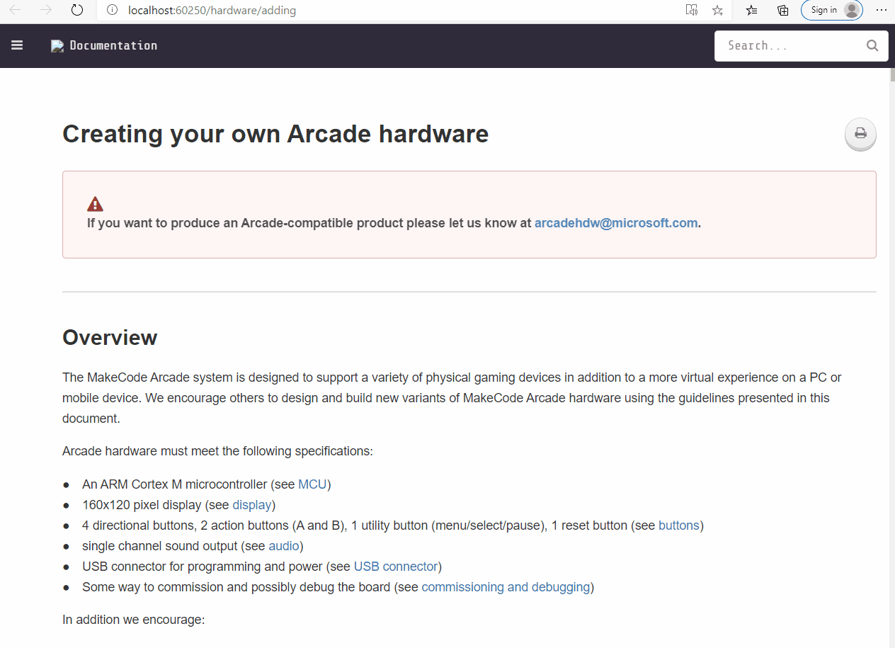 Arcade app : Would it be better to add a picture besides "Documentation"? · Issue #2350 ...