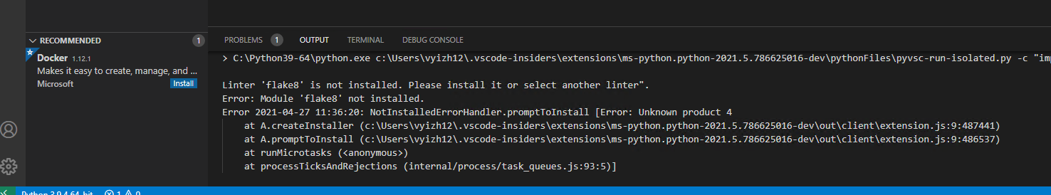 No More Prompt To Install A Linter In 20214 · Issue 16027 · Microsoftvscode Python · Github 