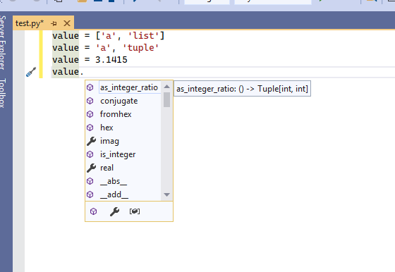 Some completions do not work well on VS 2022. · Issue #1385 · microsoft/pylance-release · GitHub