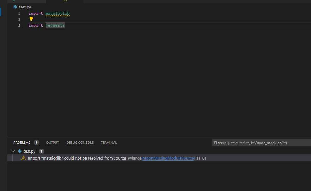 No error message to prompt even though the package is not installed ...