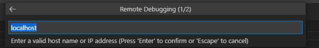 No responce when press 'Enter' in (Fill in the hostname or IP address) · Issue #19220 ...