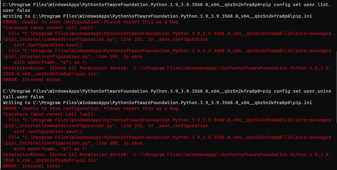 Failed to load the template when use the python installed from Microsoft Store. · Issue #7518 ...