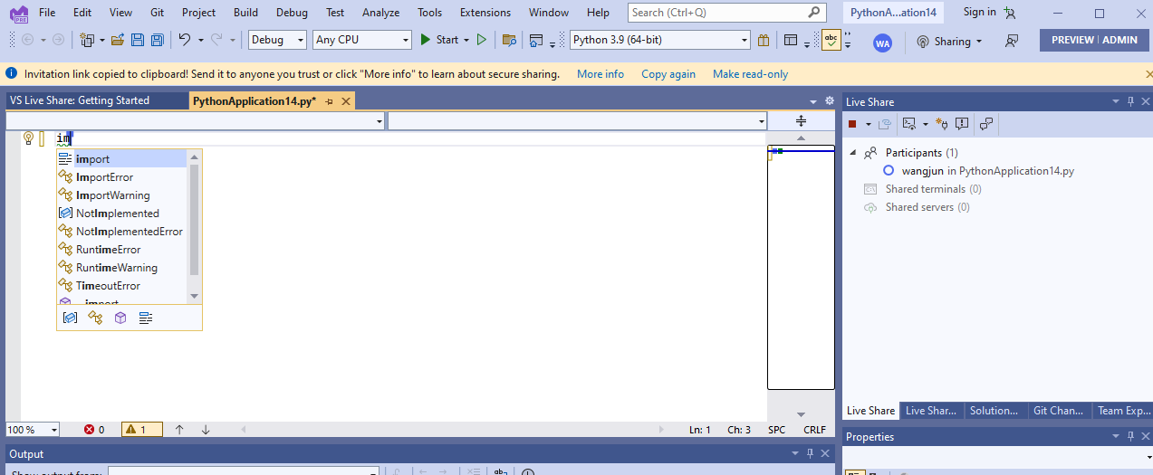 LiveShare: Intellisense doesn't work in client. · Issue #7574 · microsoft/PTVS · GitHub