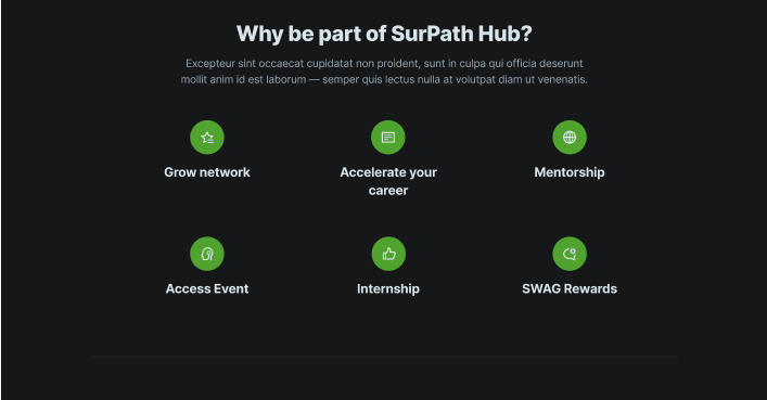 [FEATURE] Create the section of "Why be part of SurPath Hub? " · Issue #114 · SurPathHub ...