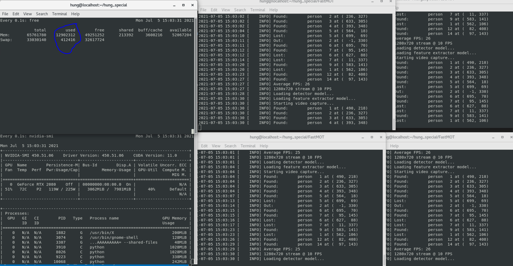 Leaking RAM · Issue #143 · GeekAlexis/FastMOT · GitHub