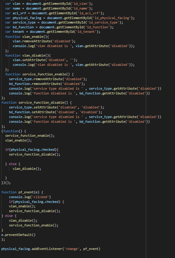 Javascript is unable to disable the dynamicmodelform field · Issue ... Javascript is unable to disable the dynamicmodelform field · Issue ...