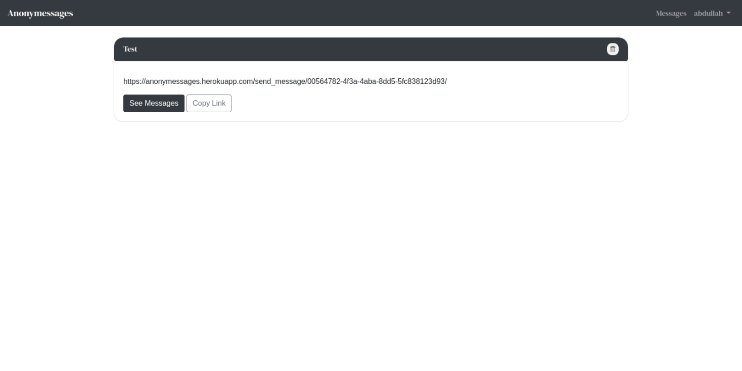 GitHub - Abdullah-Uppal/anonymessages: Let you receive anonymous messages from others.