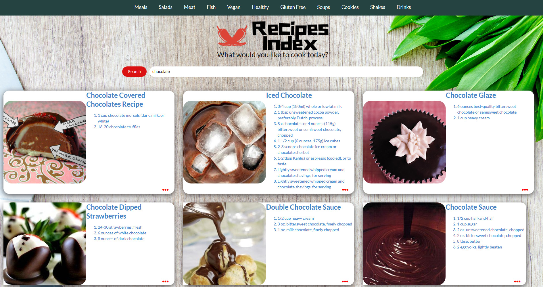 GitHub - BenK8888/recipes-index: Recipes Index - Get your desired ...