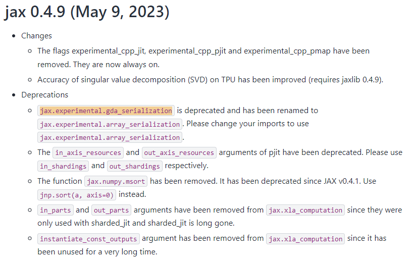 Modulenotfounderror No Module Named Jaxexperimentalgda 0727